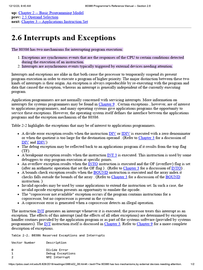 Interrupt Structure | PDF | Computer Hardware | Central Processing Unit