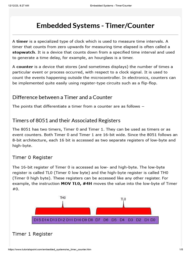 Difference Between Timers and Counter | PDF | Timer | Computer Engineering Difference Between Timers and Counter | PDF | Timer | Computer Engineering