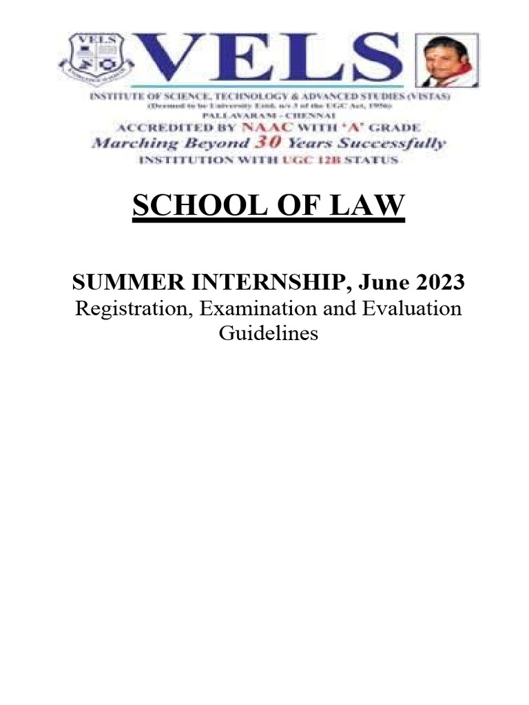 Summer Internship June 2023 Guidelines | PDF | Law School | Thesis