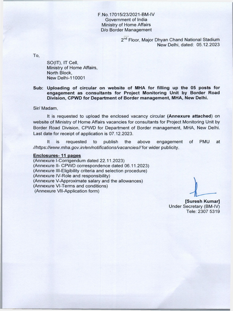 Pmu 05122023 | PDF | New Delhi | Consultant