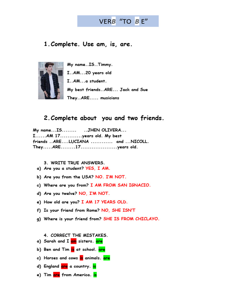 Beginners 1 Verb To Be | PDF | Linguistic Morphology | Linguistics