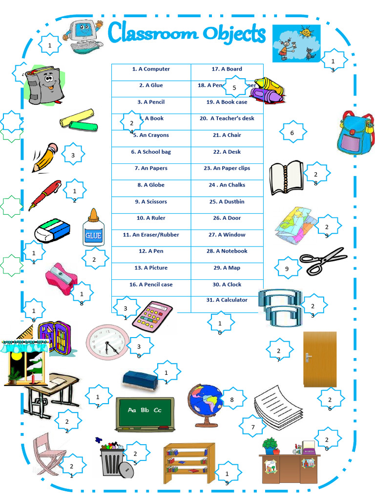 Classroom Objects | PDF | Materials | Office Equipment