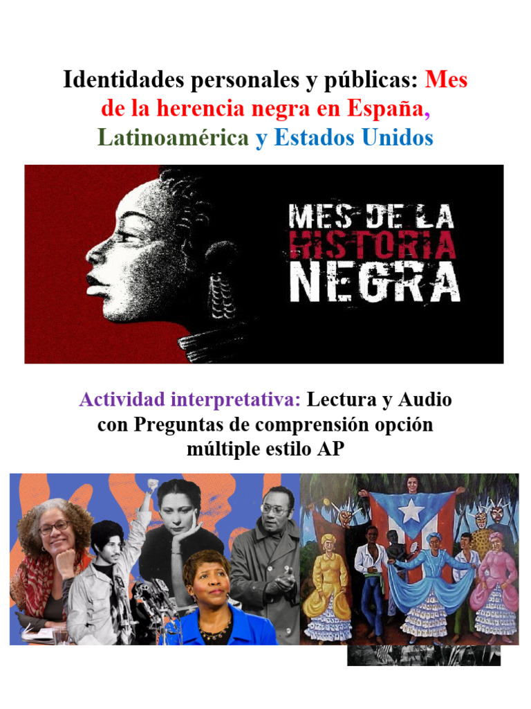 Mes de la Herencia Negra: Reflexión Global | PDF | America latina | Los ...