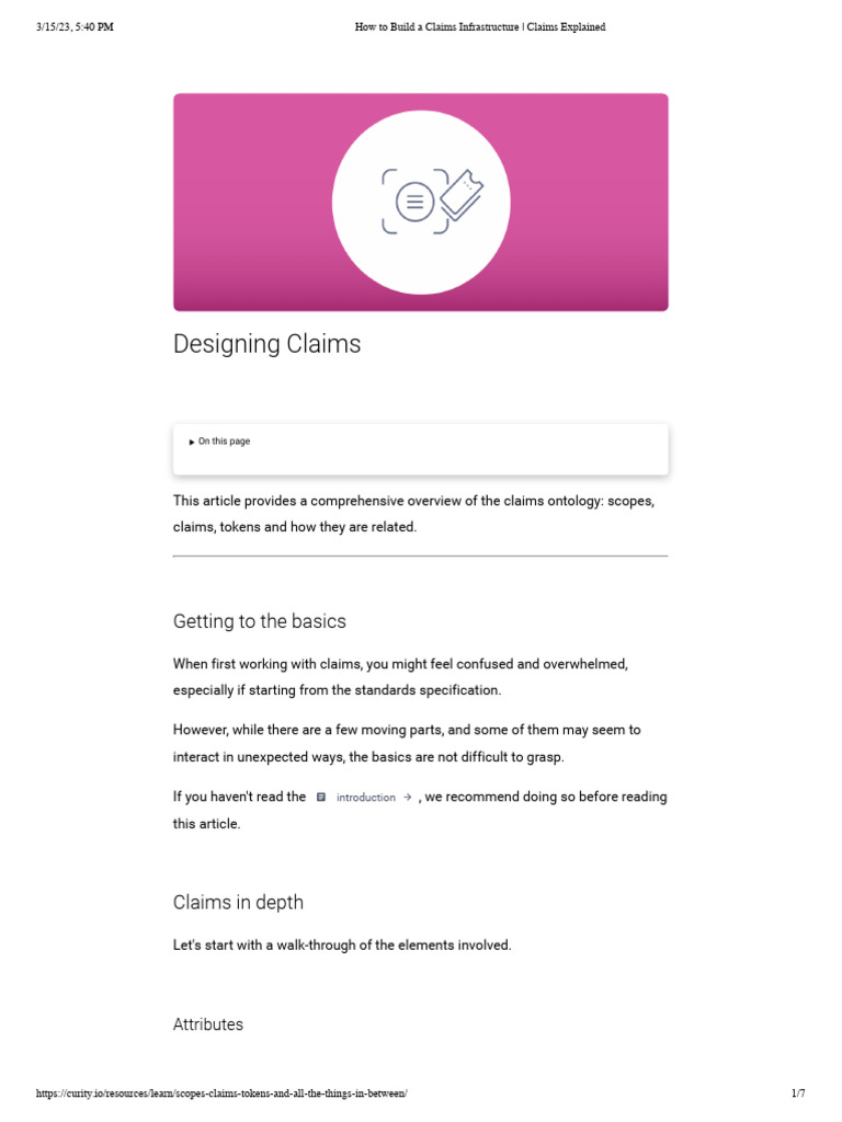 How To Build A Claims Infrastructure - Claims Explained | PDF ...