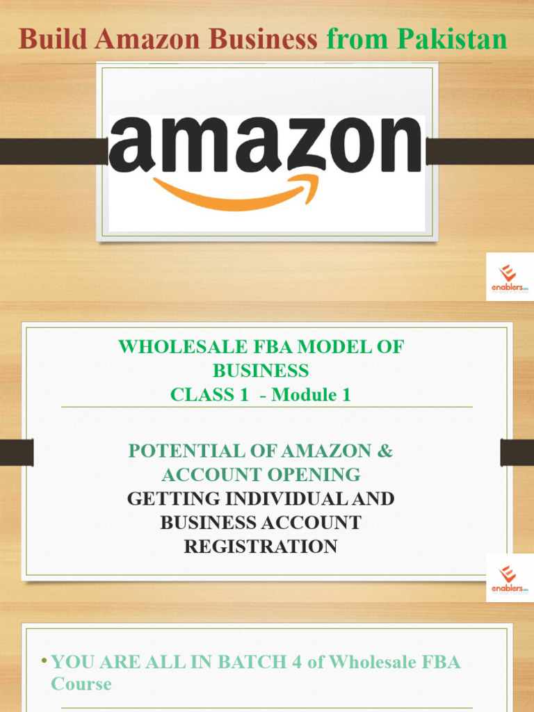 1.1 Class 1 - Batch 1 Enablers Wholesale Fba | PDF | Business | Service ...