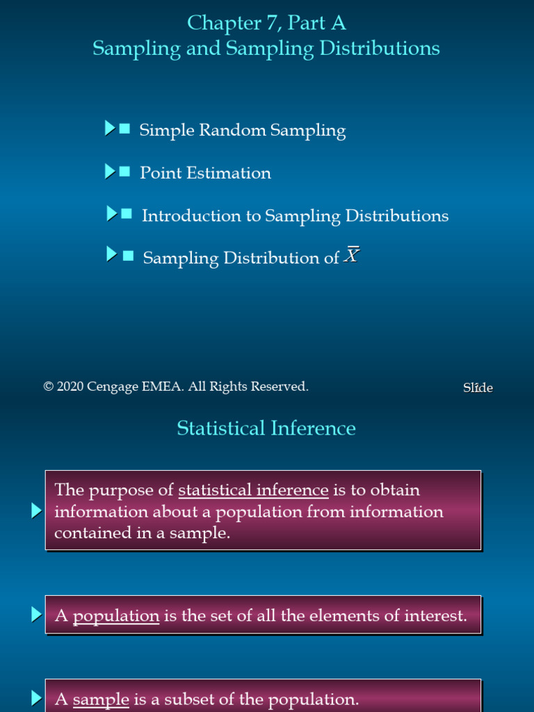 WK4.1 Sampling and Sampling Distributions | PDF | Estimator | Sampling (Statistics)