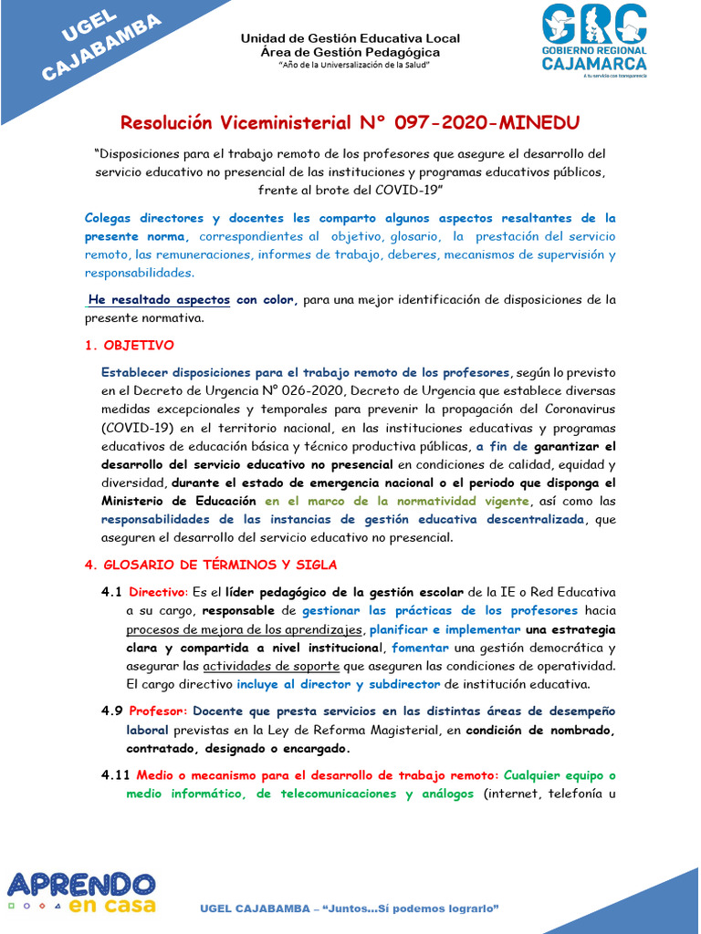 Trabajo Remoto Docente en COVID-19 | PDF | Maestros | Ministerio (Departamento de Gobierno)