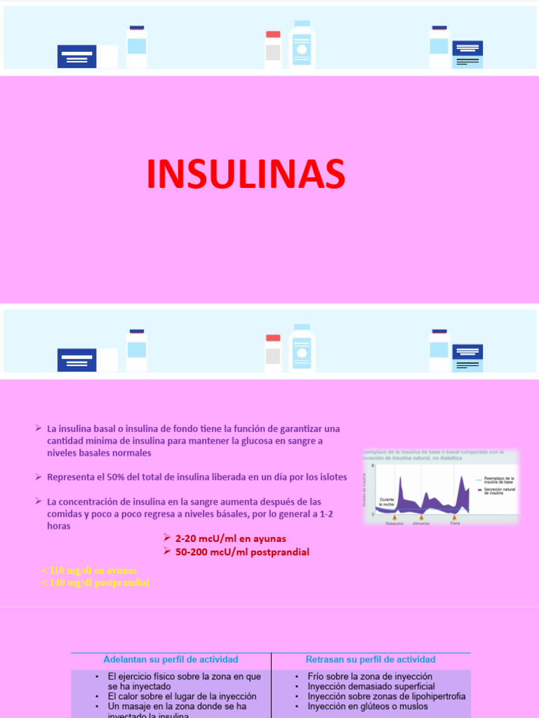 INSULINAS (Autoguardado) | PDF | Insulina | Trastornos del páncreas endocrino