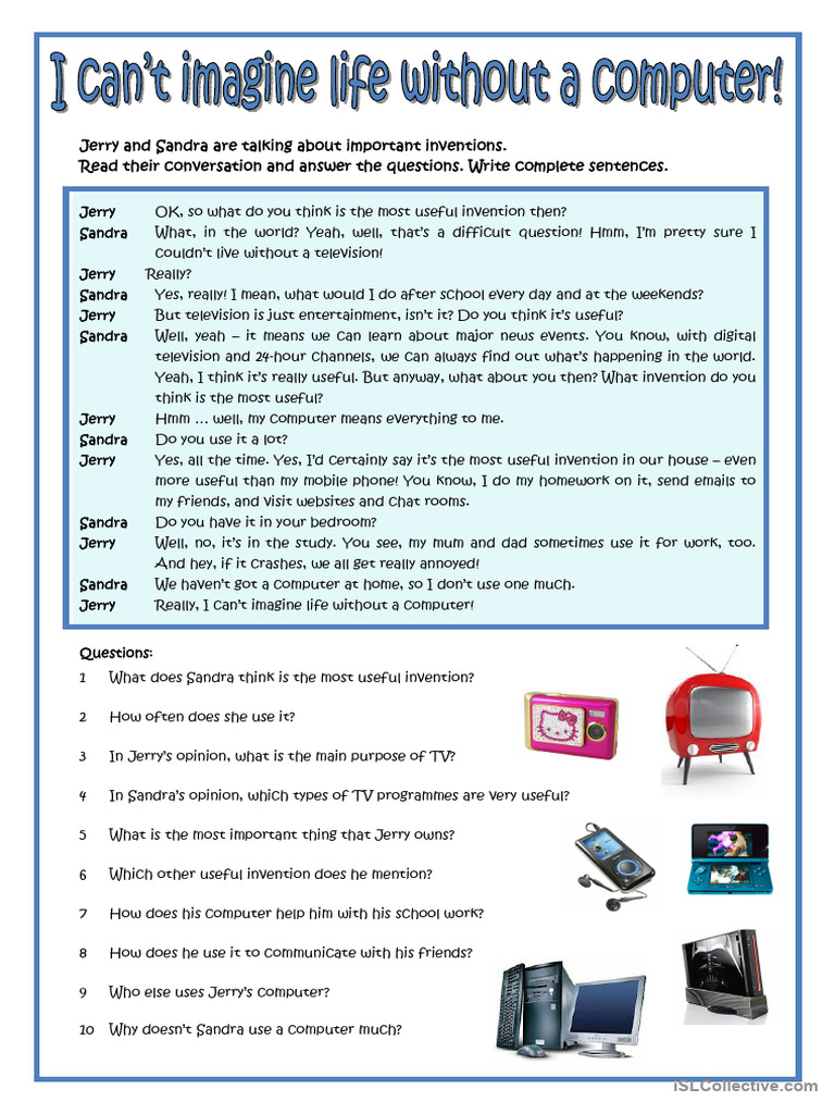 I CAN'T IMAGINE MY LIFE WITHOUT A COMPUTER! | PDF | Invention