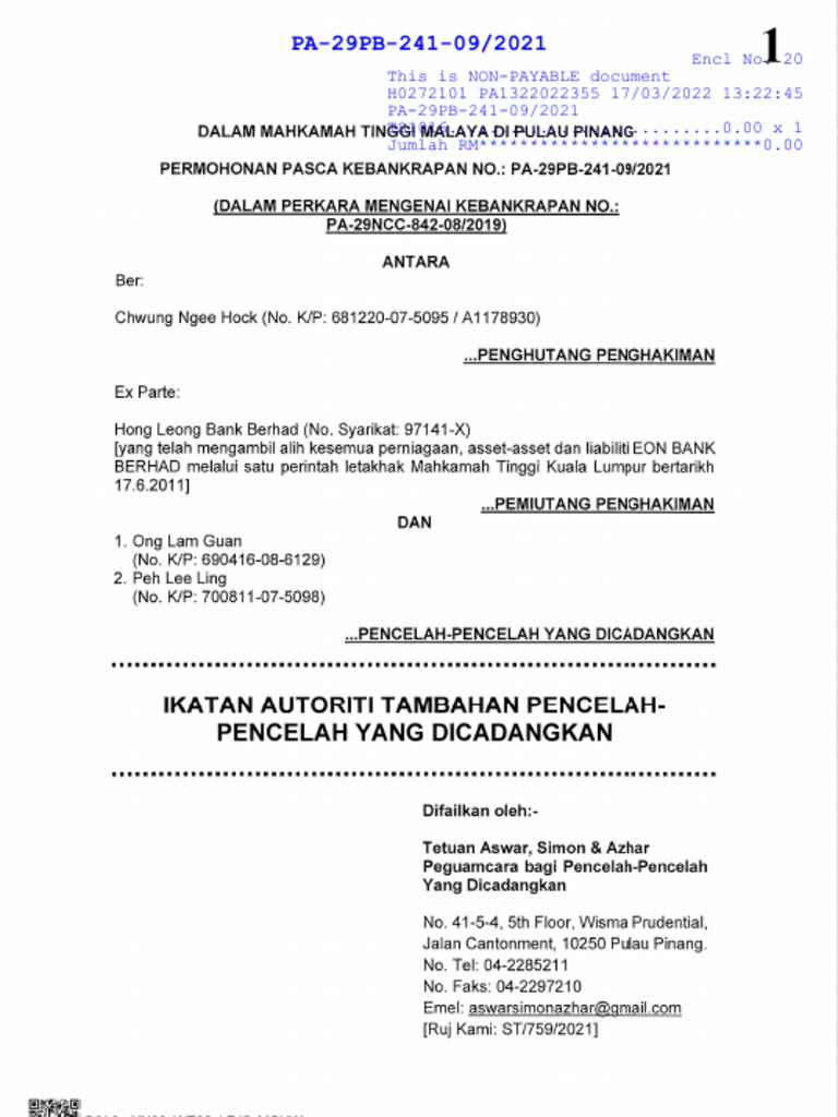 Encl.20 Ikatan Autoriti Tambahan Pencelah-Pencelah Yang Dicadangkan | PDF | Lexicology | Data Model
