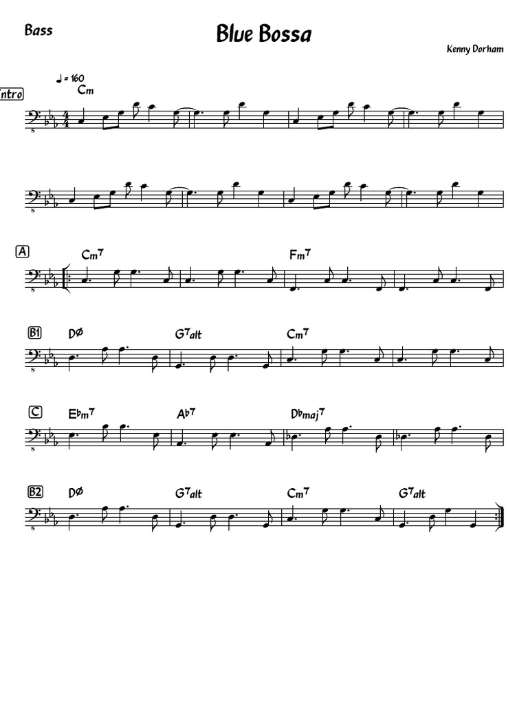 Blue Bossa: Intro | PDF