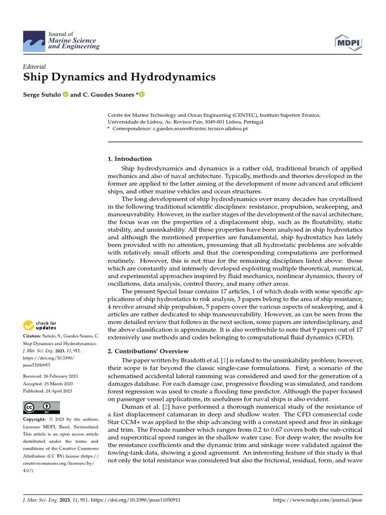 jmse-11-00911-v2 (1) | PDF | Propeller | Computational Fluid Dynamics