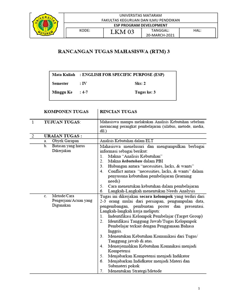 LKM 2-Flipped Learning 2023 - Needs NA | PDF