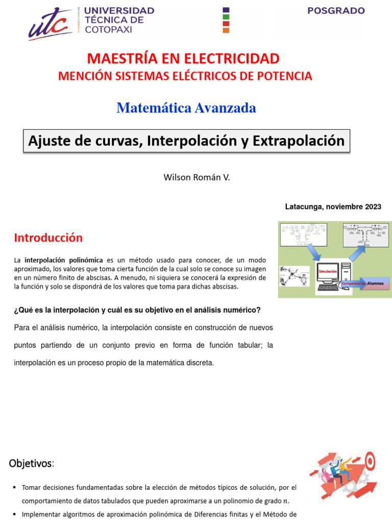 Ajuste Interpolación Extrapolación | PDF | Mínimos cuadrados | Análisis de regresión