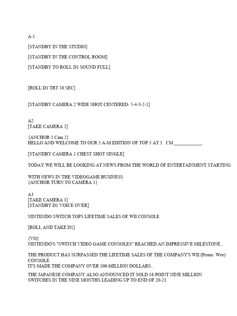 Nussmeier Script 1 | PDF