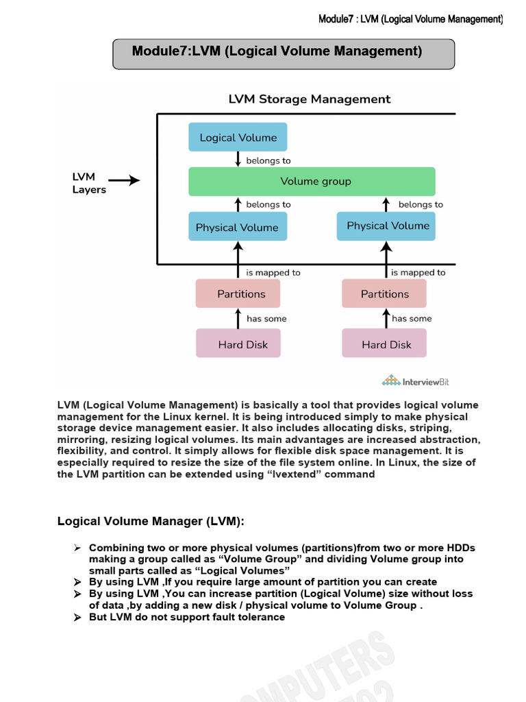 7.module LVM | PDF | File System | Hard Disk Drive