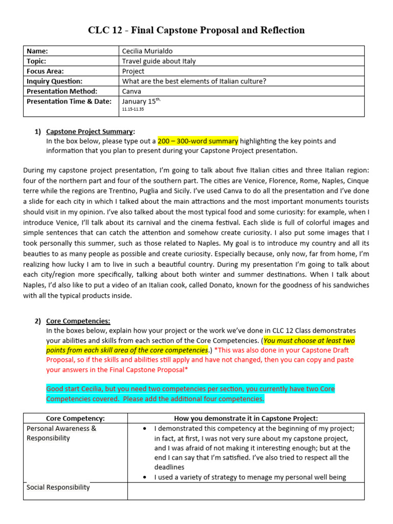 clc 12-combined final capstone proposal ref | PDF | Thought | Cognition