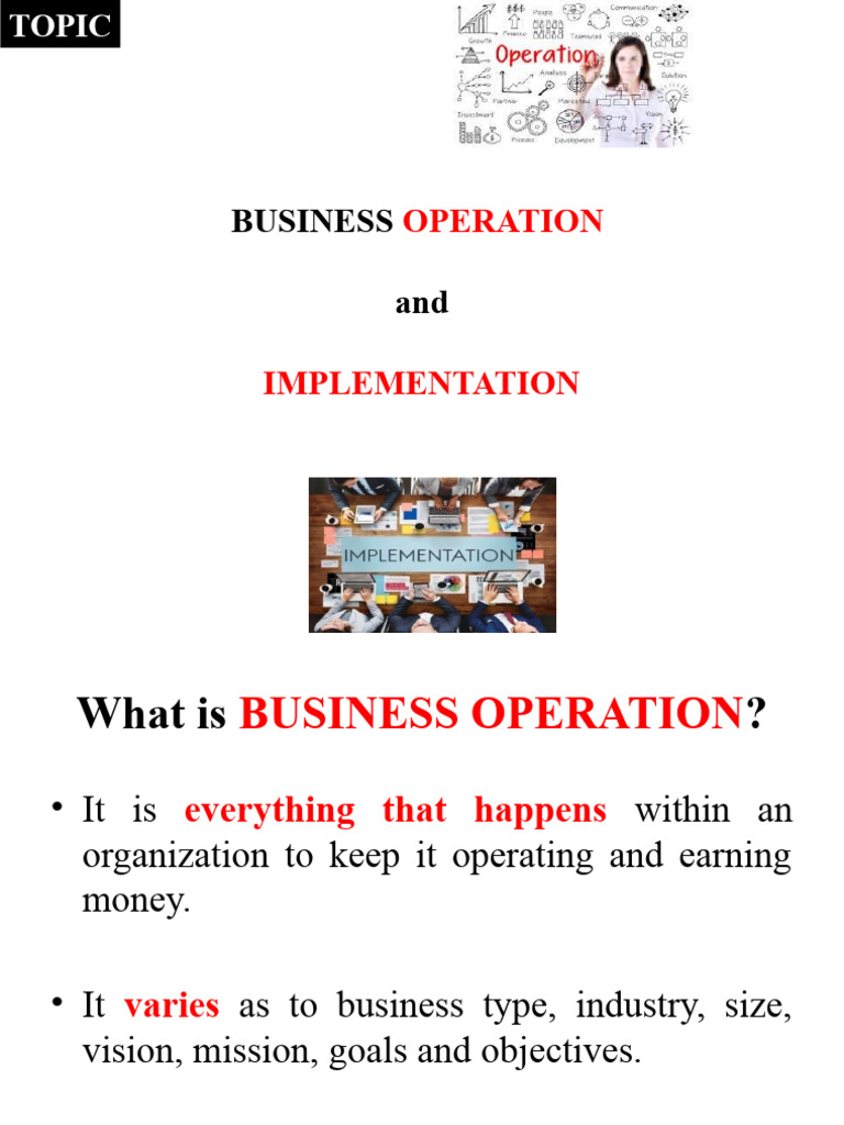 BUSINESS OPERATION and IMPLEMENTATION | PDF | Bookkeeping | Financial Economics