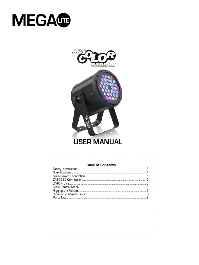 PRO Color Cannon | PDF | Manufactured Goods | Electrical Engineering