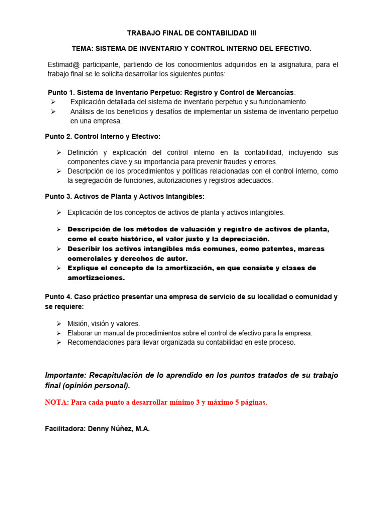 Trabajo Final Contabilidad 3 | PDF | Finanzas y dinero
