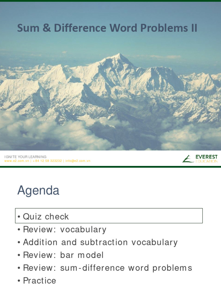 Sum Difference II | PDF | Vocabulary