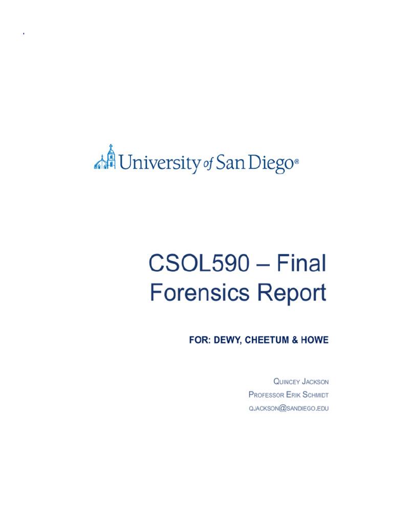 Csol 590 - Module 7 - Forensics Report | PDF | I Phone | Computing