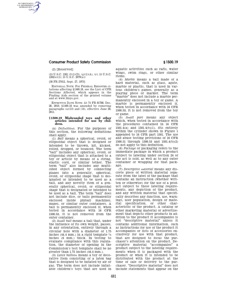 16 CFR 1500.19 | PDF