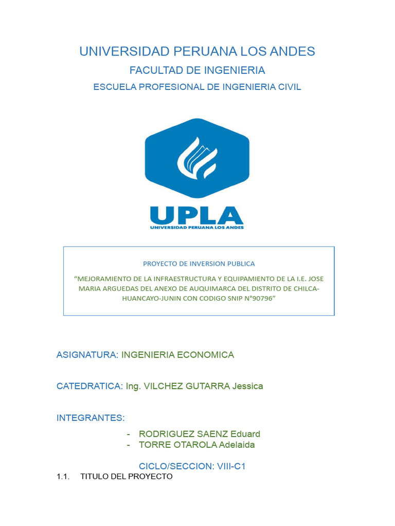 Proyecto Inversion Publica | PDF