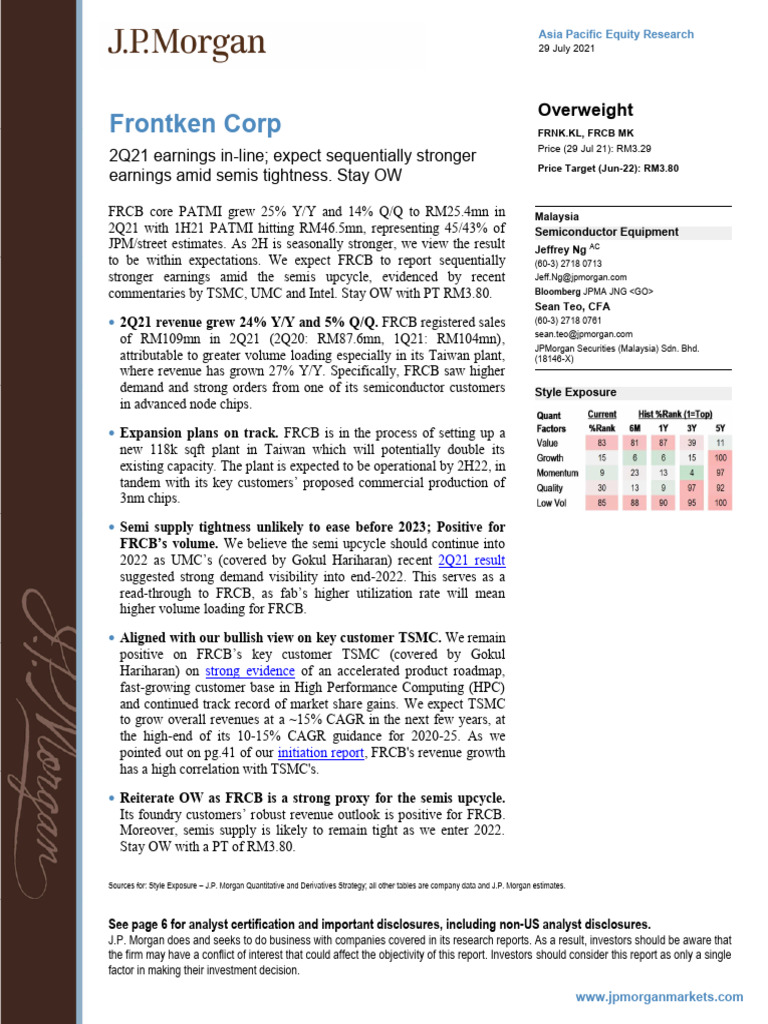 FRCB 2Q21 Earnings - 20210729 | PDF | Investment Banking | Securities ...
