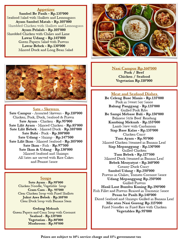 AC & BB Menu 09 - 23 PDF | PDF | Indonesian Cuisine | Cooking