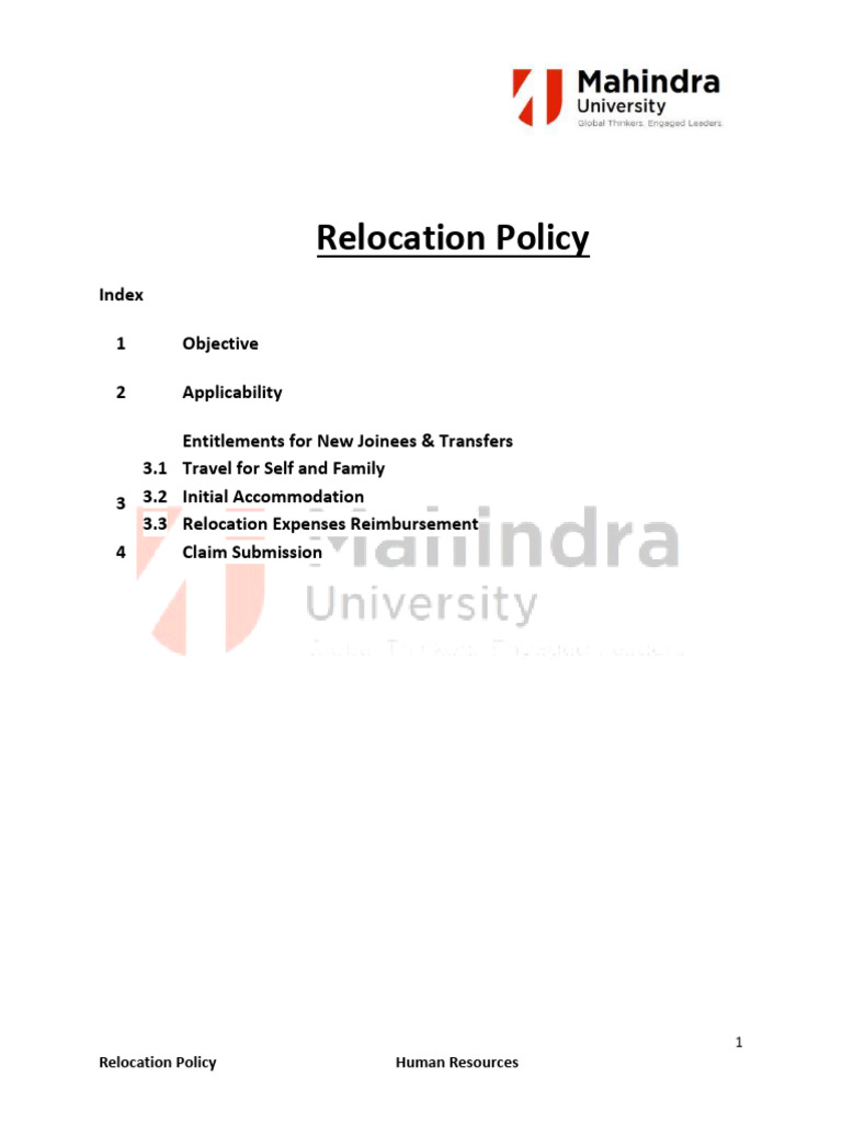 Relocation Norms | PDF | Identity Document | Receipt