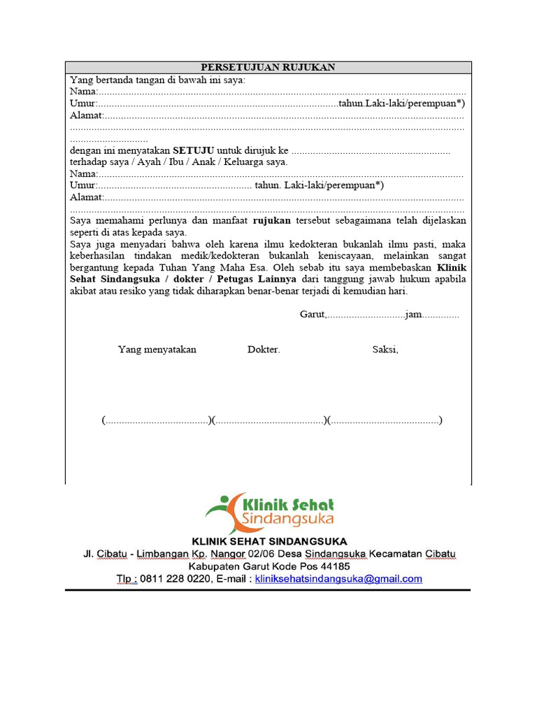 Persetujuan Rujukan KSS | PDF