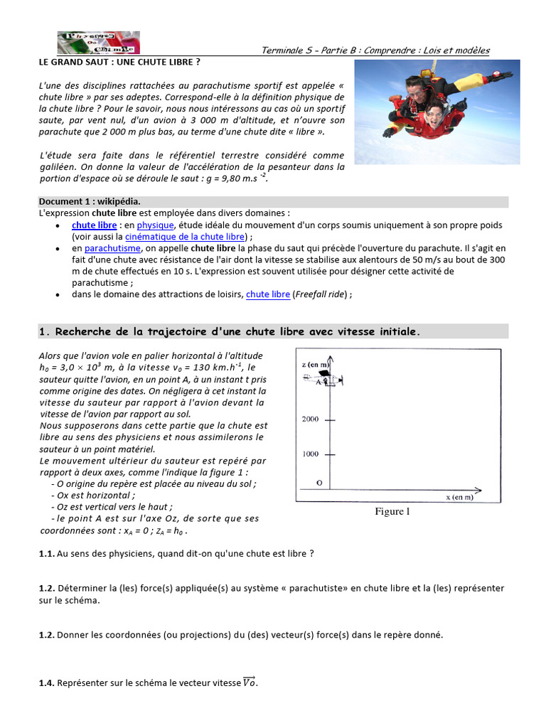 Chute Libre | PDF | Parachutisme | Vitesse