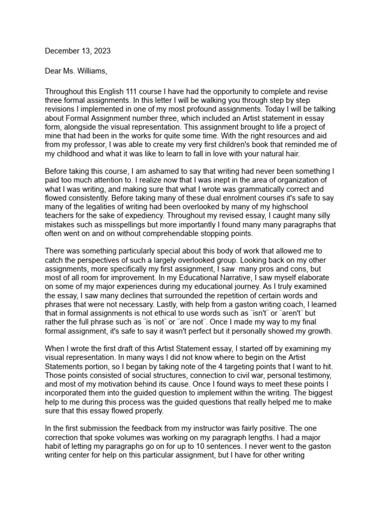 English 111 Final | PDF | Hair | Essays