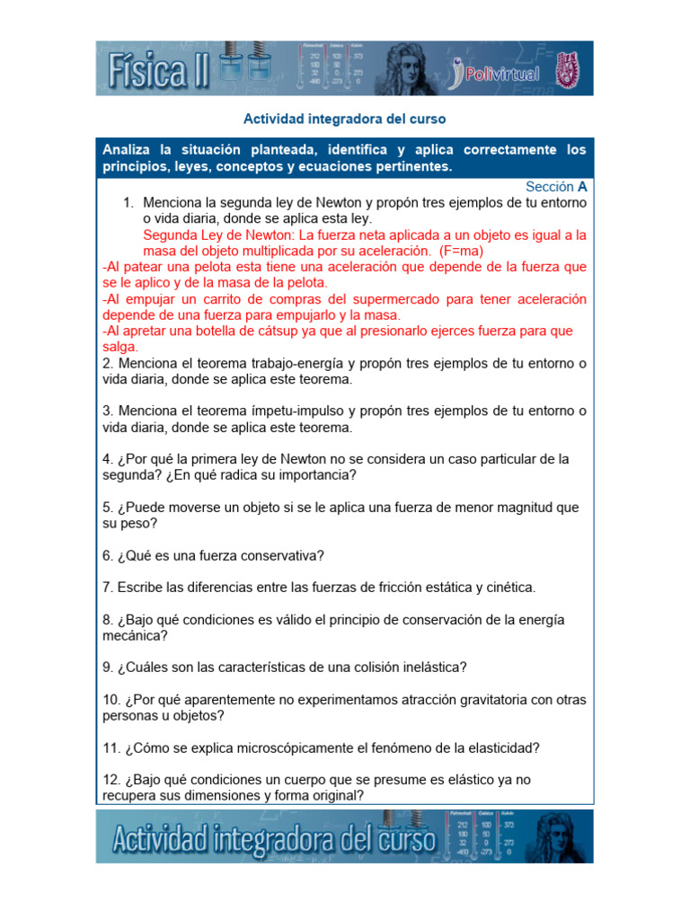 Act Integradora | PDF | Fuerza | Masa