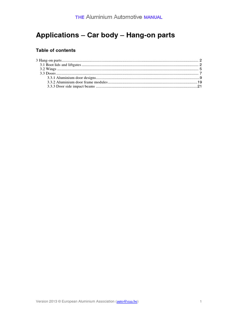 3 Aam Hang-On-Parts | Download Free PDF | Trunk (Car) | Motor Vehicle
