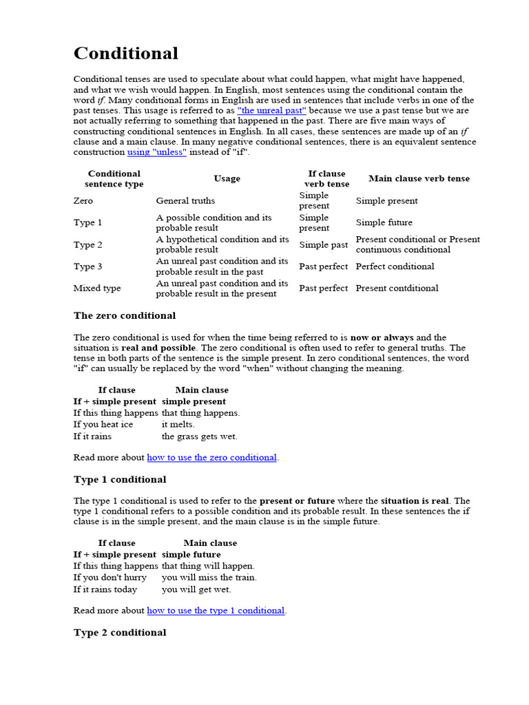 Conditional | PDF | Syntax | Linguistic Morphology