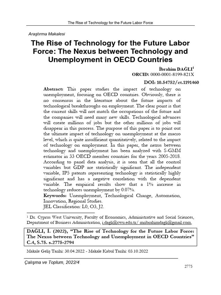 The Rise of Technology For The Future Labor Force - The Nexus Between ...