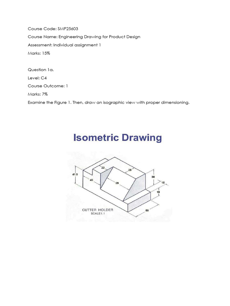Isographic Drawing Assignment Guide | PDF