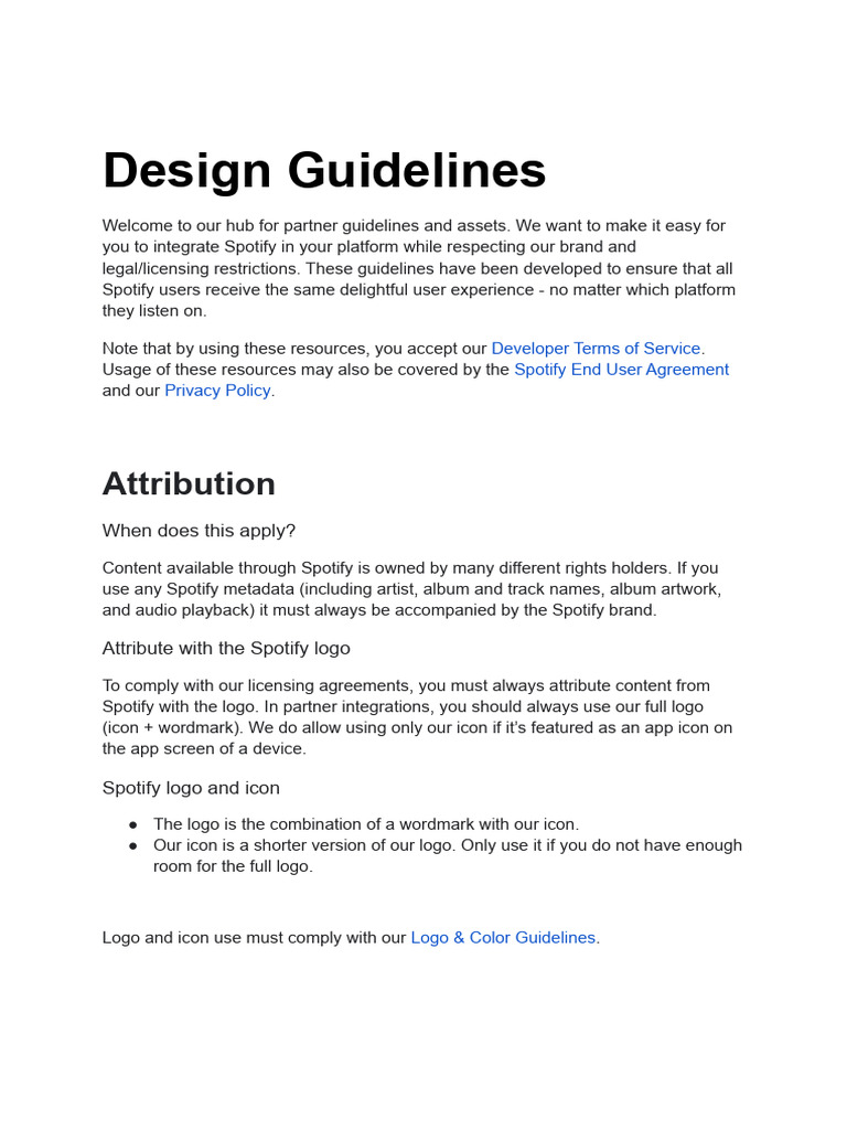 Spotify DesignGuidelines | PDF | Spotify | Typefaces