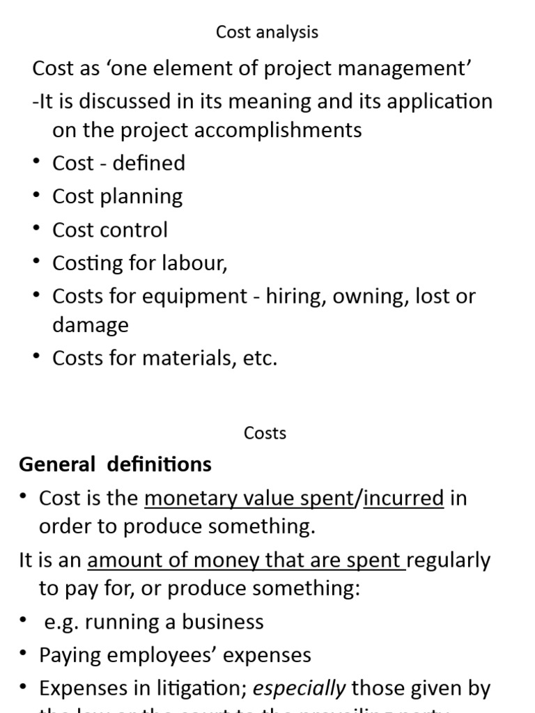 Cost planning and cost control | PDF | Cost | Cost Accounting