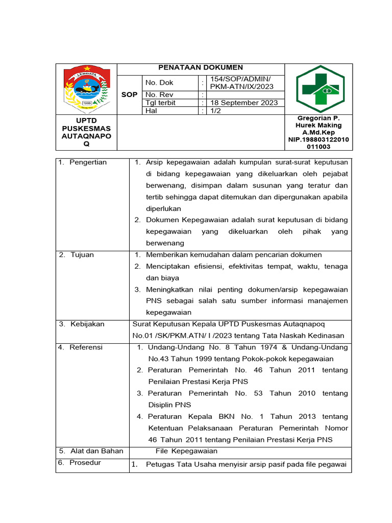 1.2 Penataan Dokumen | PDF