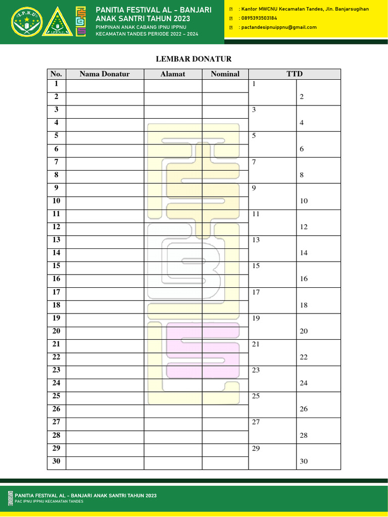 Form Donatur | PDF