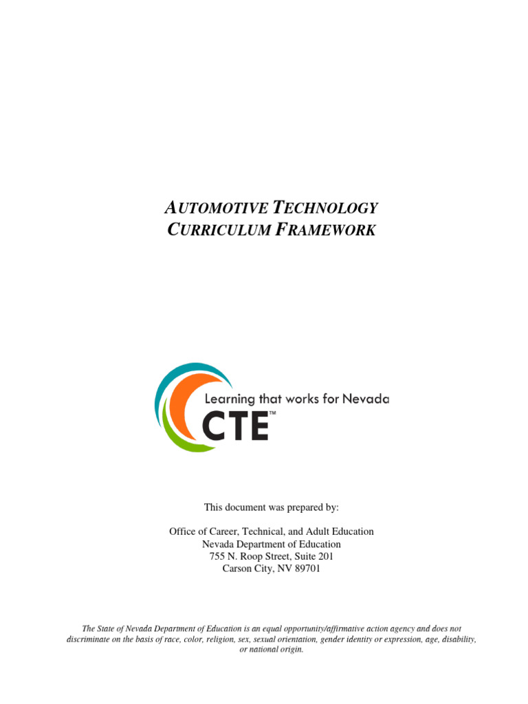 Automotive Technology CFWK ADA | PDF | Vocational Education | Curriculum