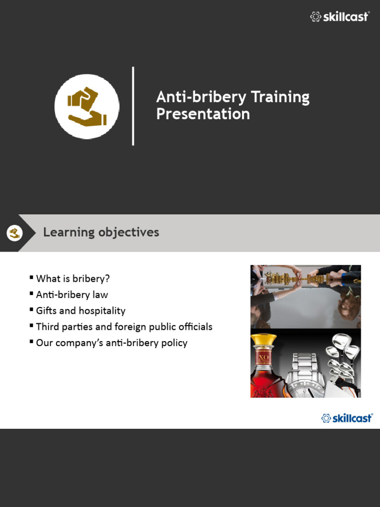 Anti Bribery Training Presentation | PDF | Bribery | Justice
