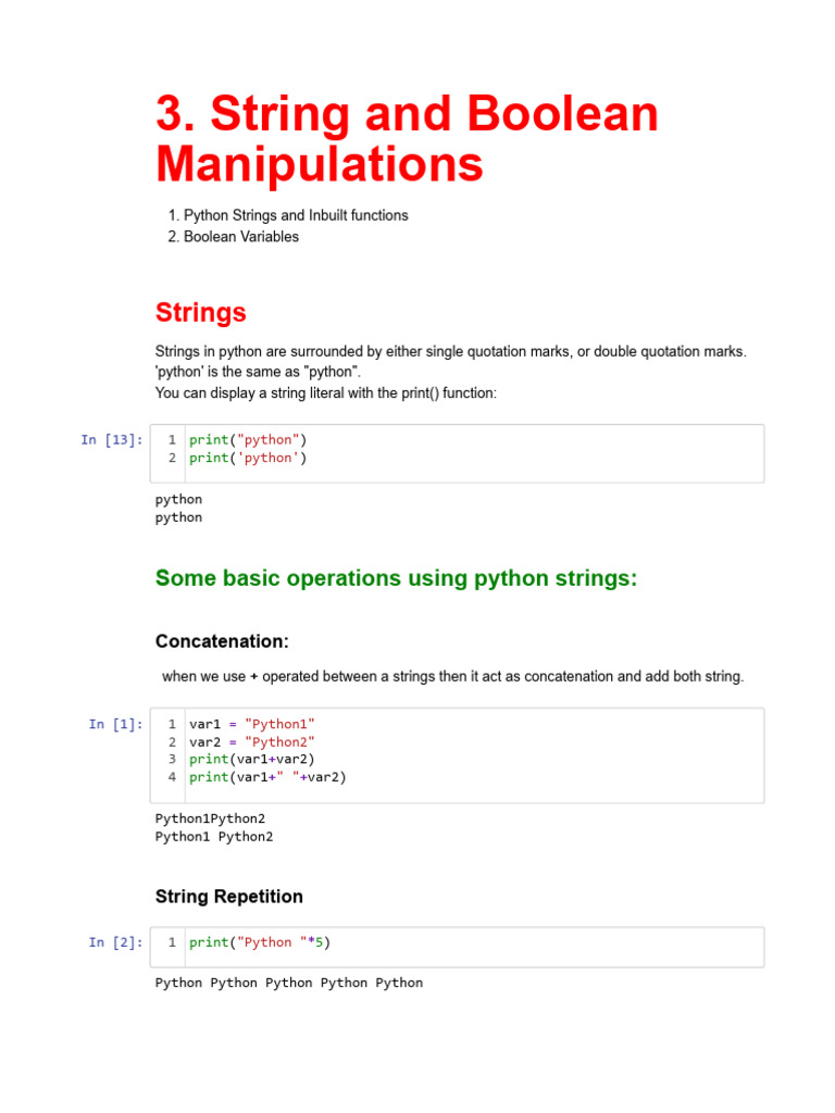 03.string - Manipulations - and - Boolean - Datatype - Jupyter Notebook ...