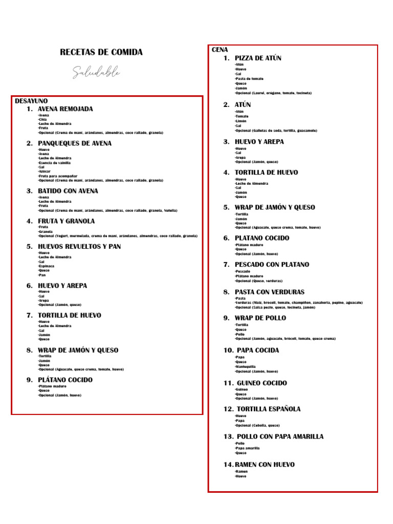 Recetas de Comida | PDF | Alimentos | Cocinando