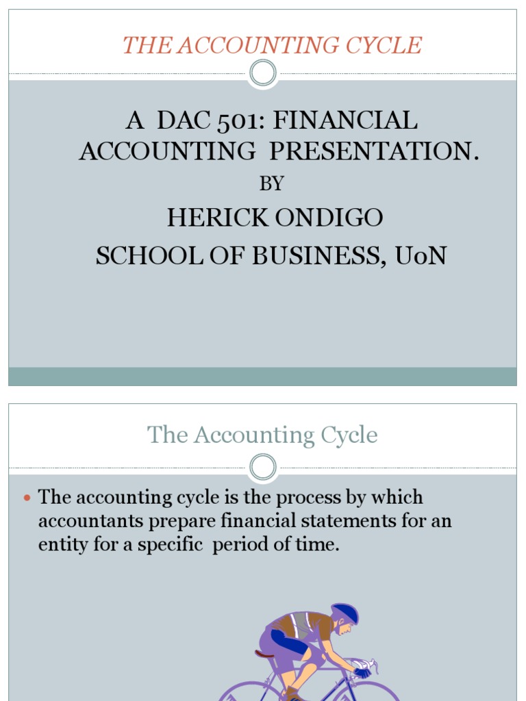 Accounting Cycle Upto Trial Balance | PDF | Debits And Credits ...