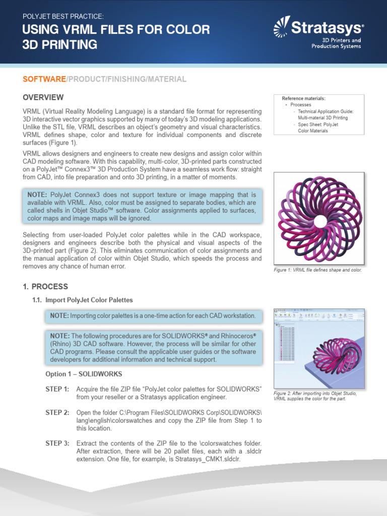 Best Practice - Using VRML Files for Color 3D Printing - 04-15 | PDF | 3 D Modeling | 3 D ...