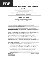 Contoh Akta - Pemberian Hak Tanggungan (APHT) | PDF